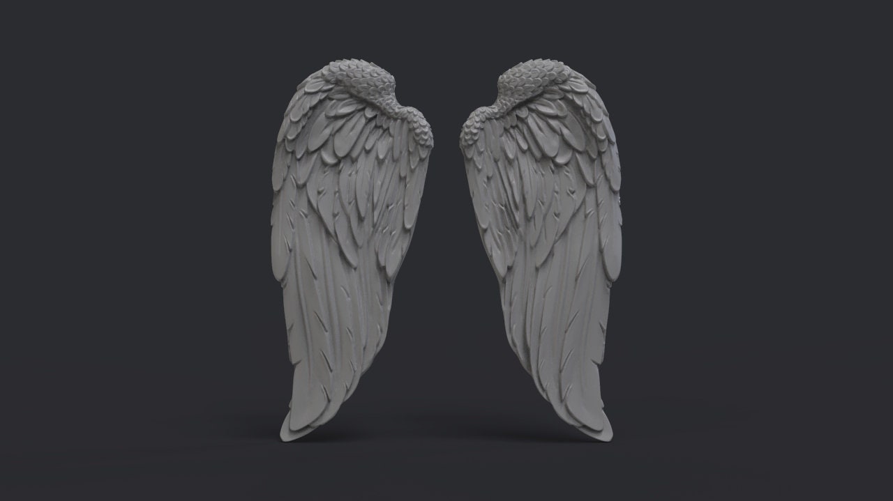 Angel Wings 3D STL Model for CNC Router 3D Printer Engraver Carving ...