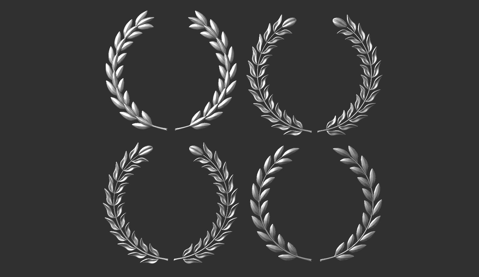 Laurel Wreath 3D STL Model: CNC Router, Printer, Engraver Files - Etsy