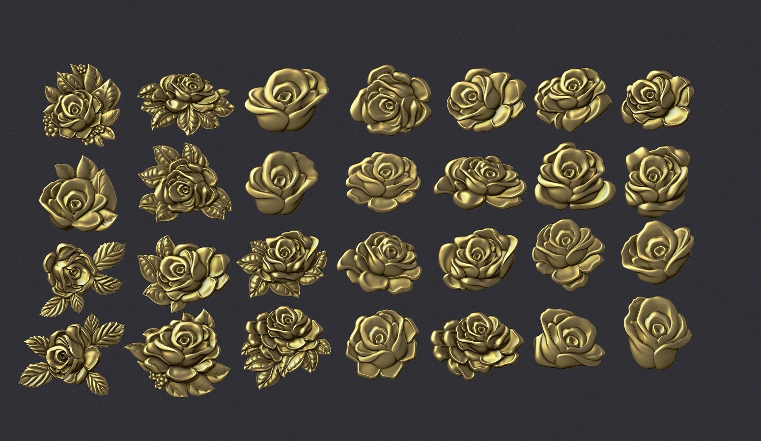 Roses Relief Set 3d Stl Model for Cnc and 3d Printer - Etsy
