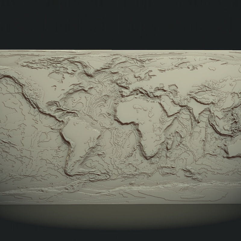 3d Printed World Map - Etsy