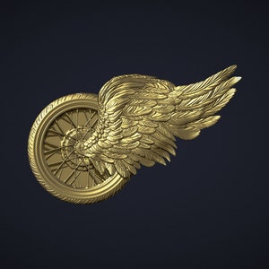 Winged Wheel 3d Stl Model for Cnc Milling or 3d Printing Digital File ...