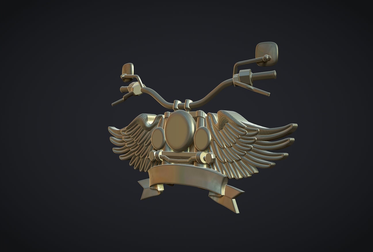 Motorcycle Club Logo 3D Stl Model for Cnc Router or 3D Printer File - Etsy