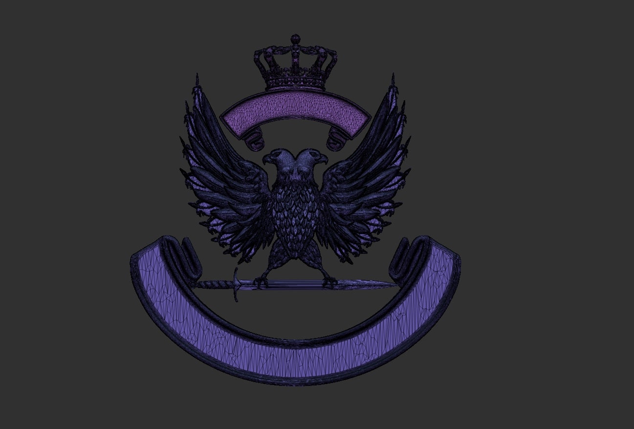 Coat of Arms With Eagle 3D STL Model for CNC Router or 3D Printer ...
