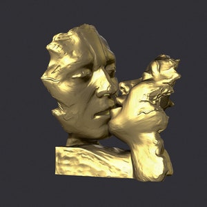 Kissing Couple Statue 3D STL Model for CNC & 3D Printing | Romantic ...