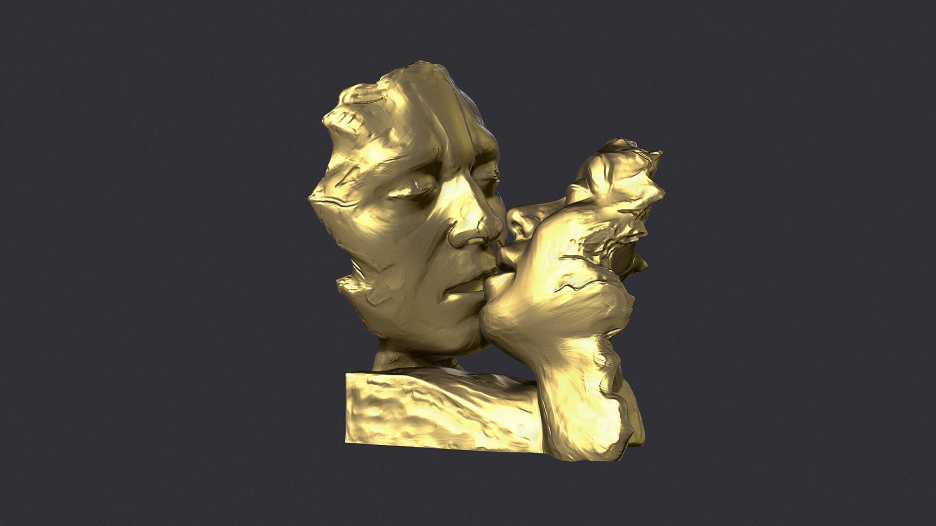 Kissing Couple Statue 3D STL Model for CNC & 3D Printing | Romantic ...