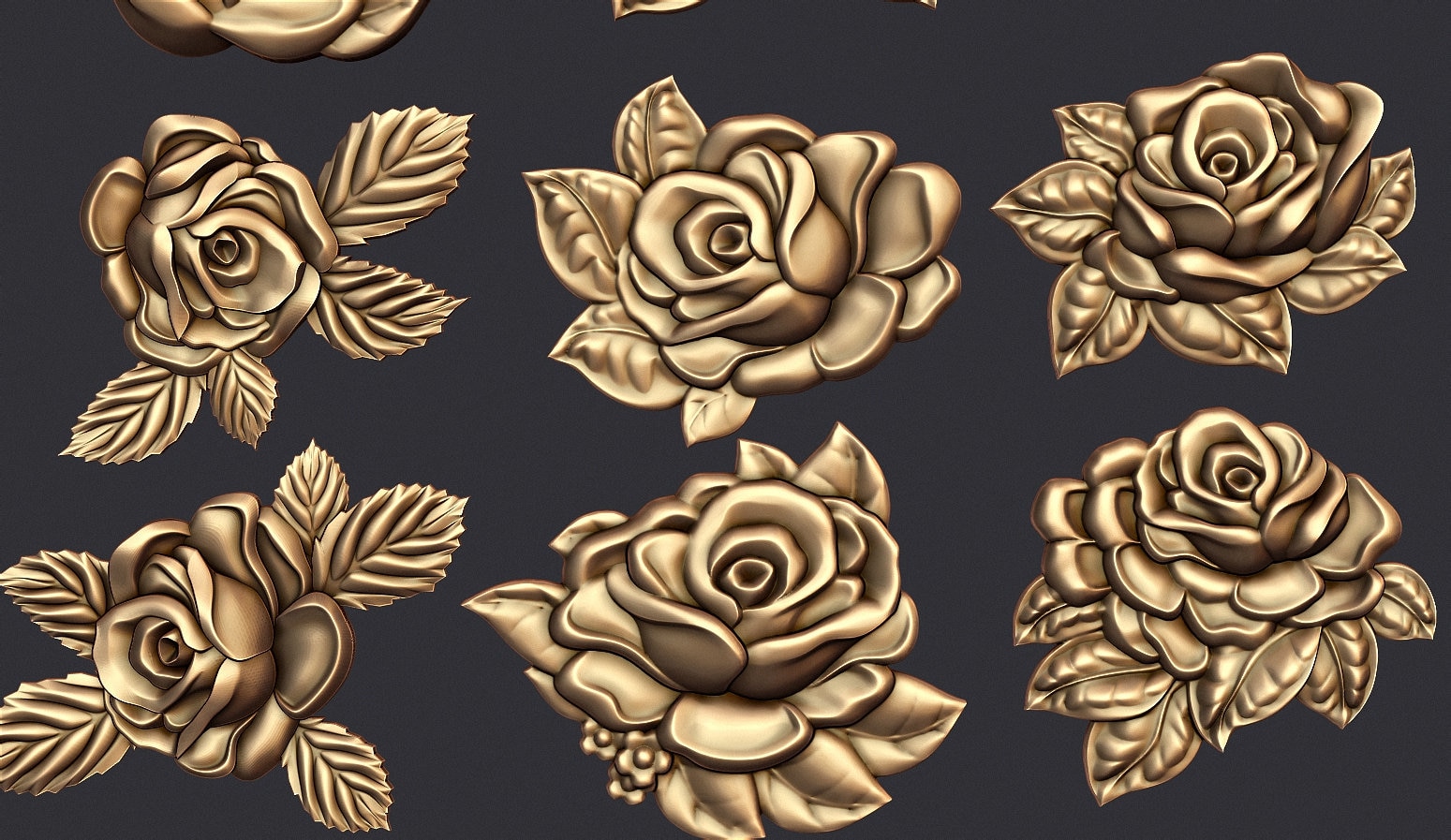 Roses Relief Set 3d Stl Model for Cnc and 3d Printer - Etsy