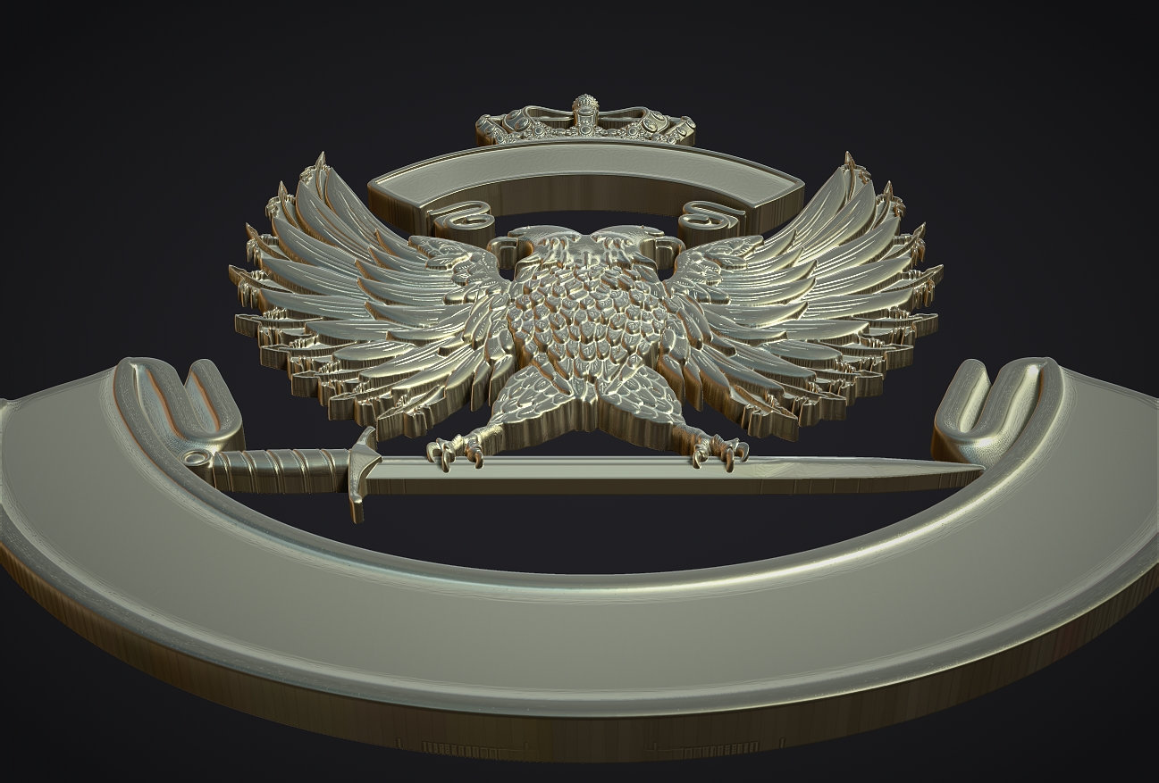 Coat of Arms With Eagle 3D STL Model for CNC Router or 3D Printer ...