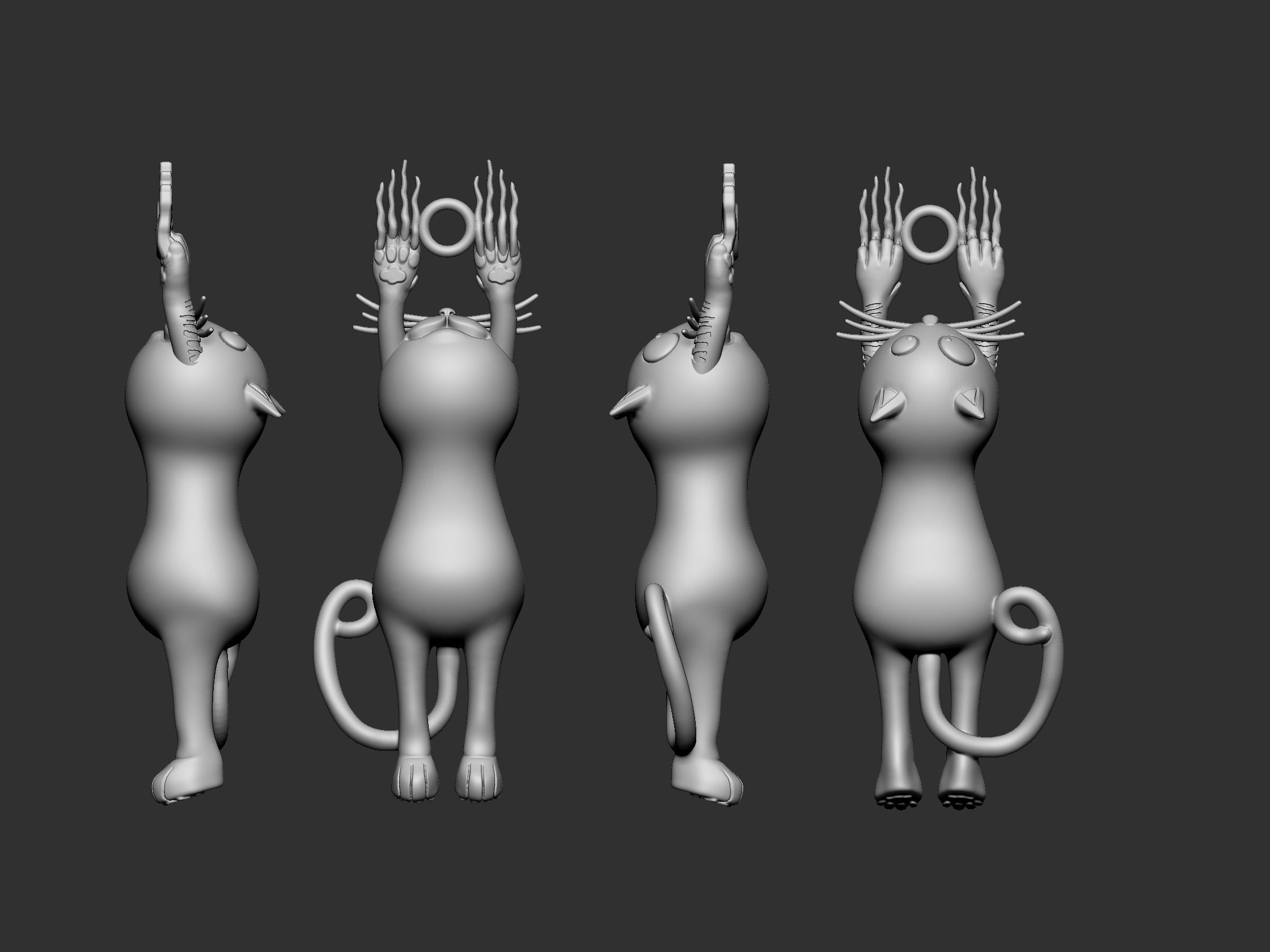 Cat Keychain 3D STL Model for 3D Printing | Digital Download - Etsy