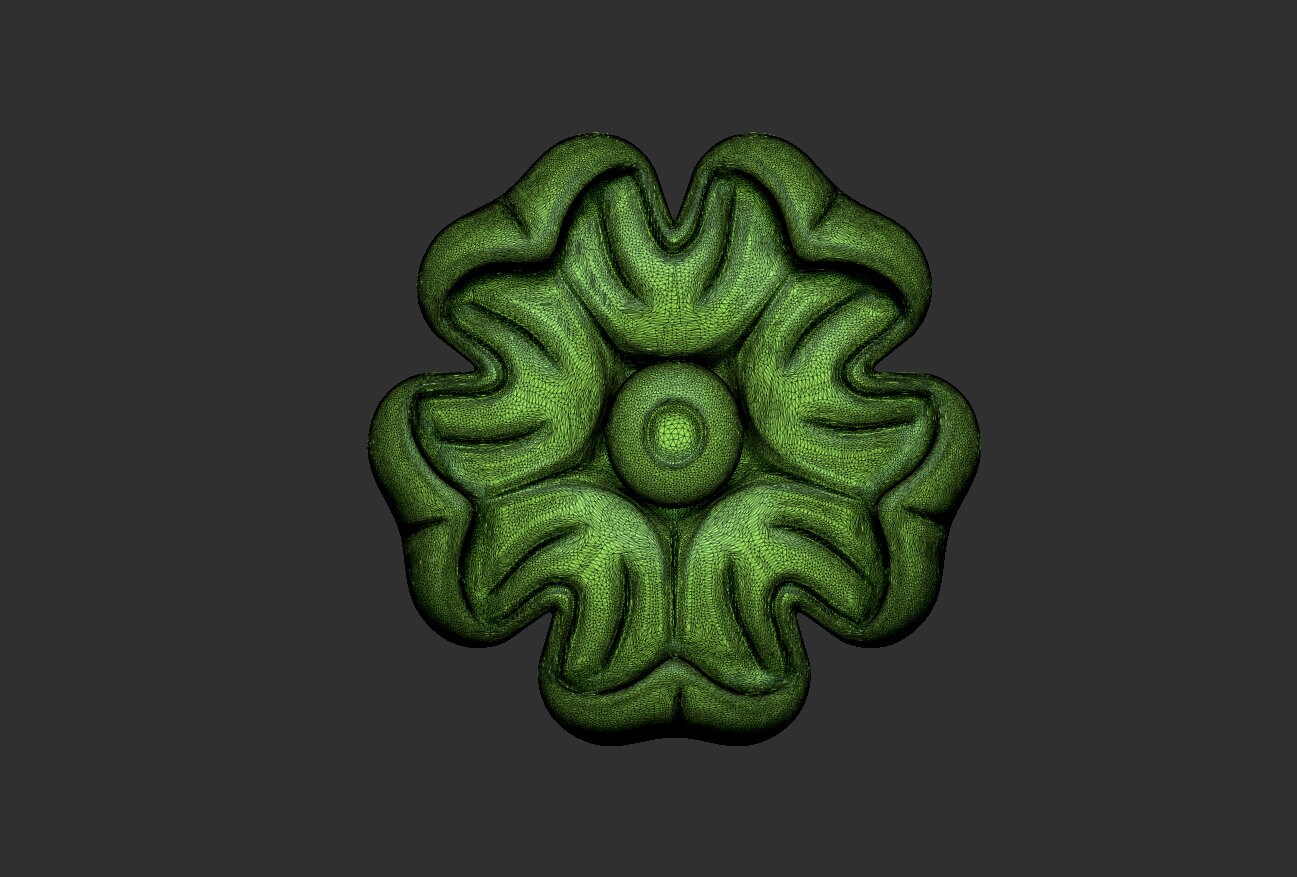 Round Rosette 3D STL Model for CNC Router or 3D Printer - Etsy