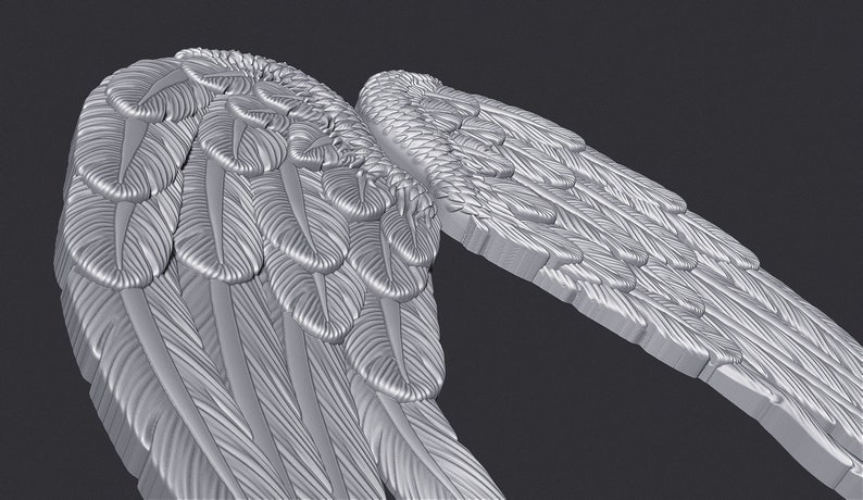 Angel Wings 3d Stl Model For Cnc Router 3d Printer Engraver Carving
