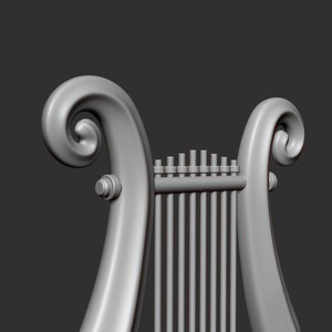 Golden Lyre 3D Model STL Digital File - Etsy