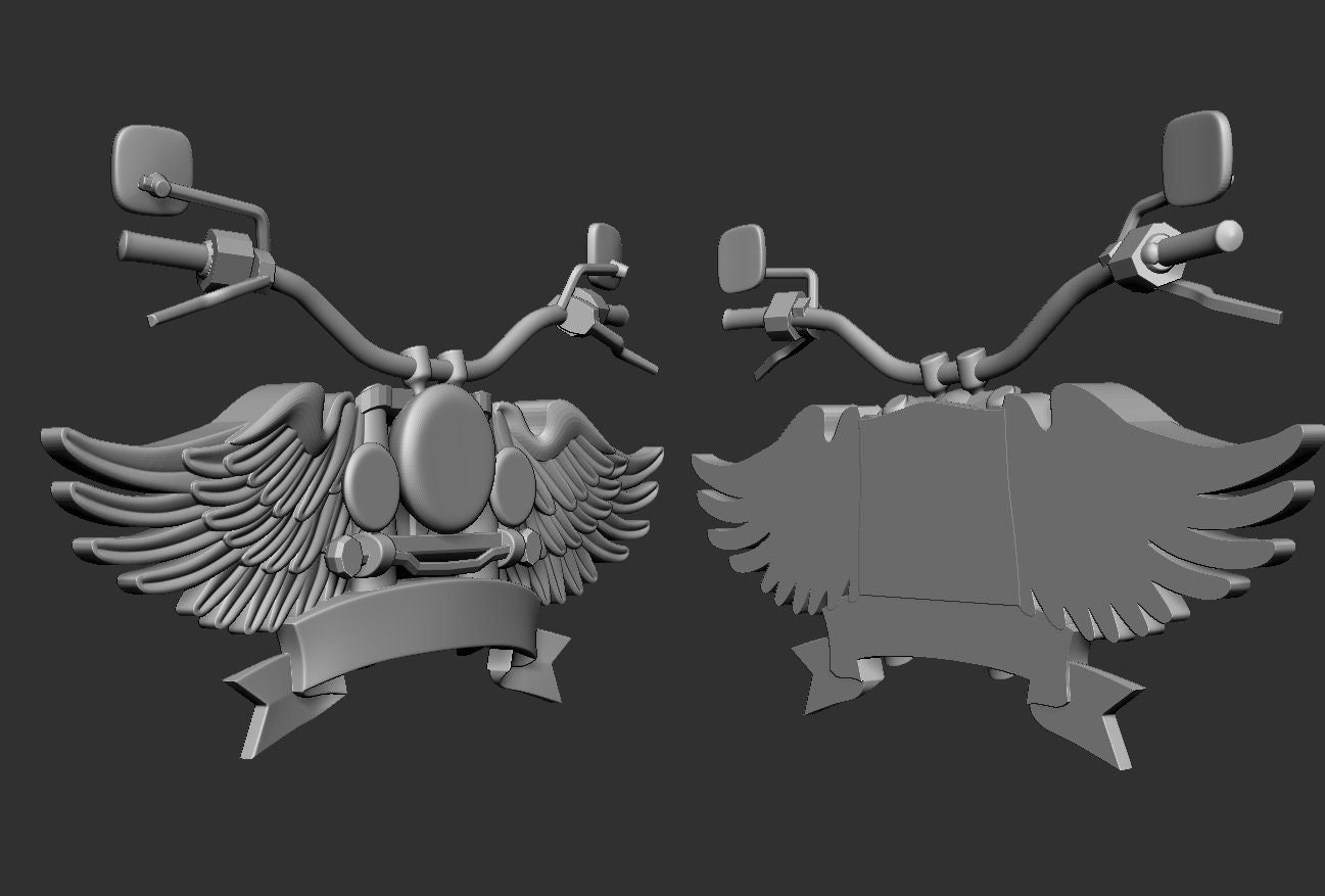 Motorcycle Club Logo 3D Stl Model for Cnc Router or 3D Printer File - Etsy