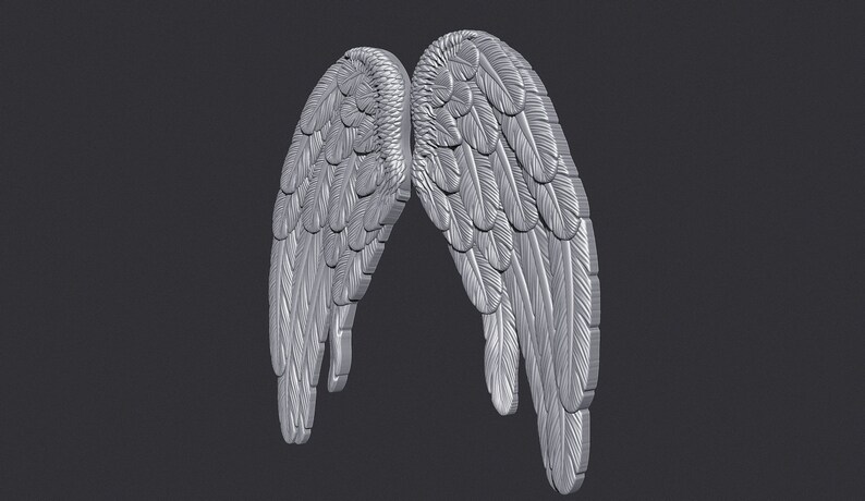 Angel Wings 3D STL Model for CNC Router 3D Printer Engraver - Etsy