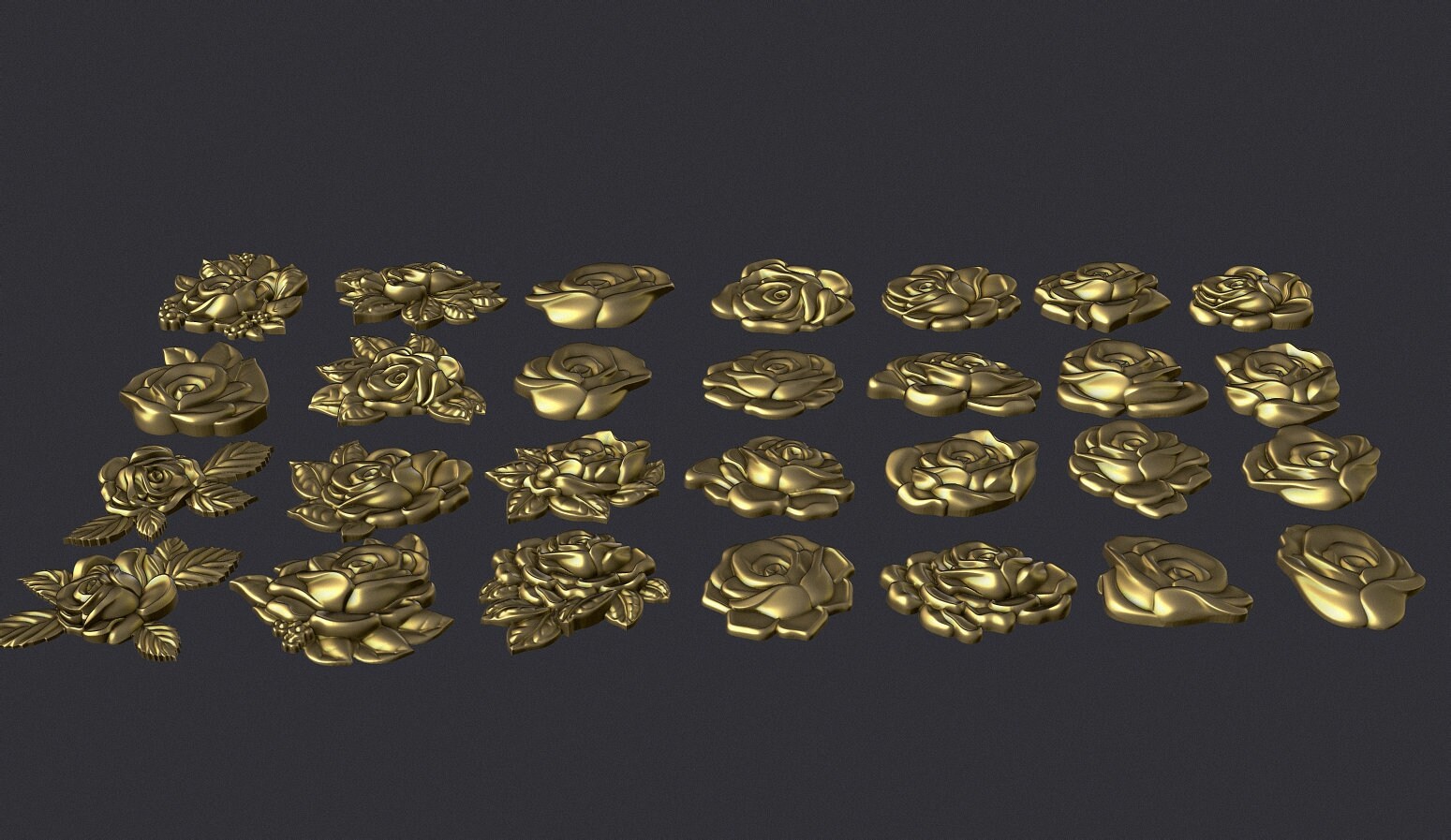 Roses Relief Set 3d Stl Model for Cnc and 3d Printer - Etsy