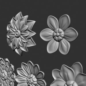 Flowers 3D STL Model for CNC Router or 3D Printer Digital Files - Etsy