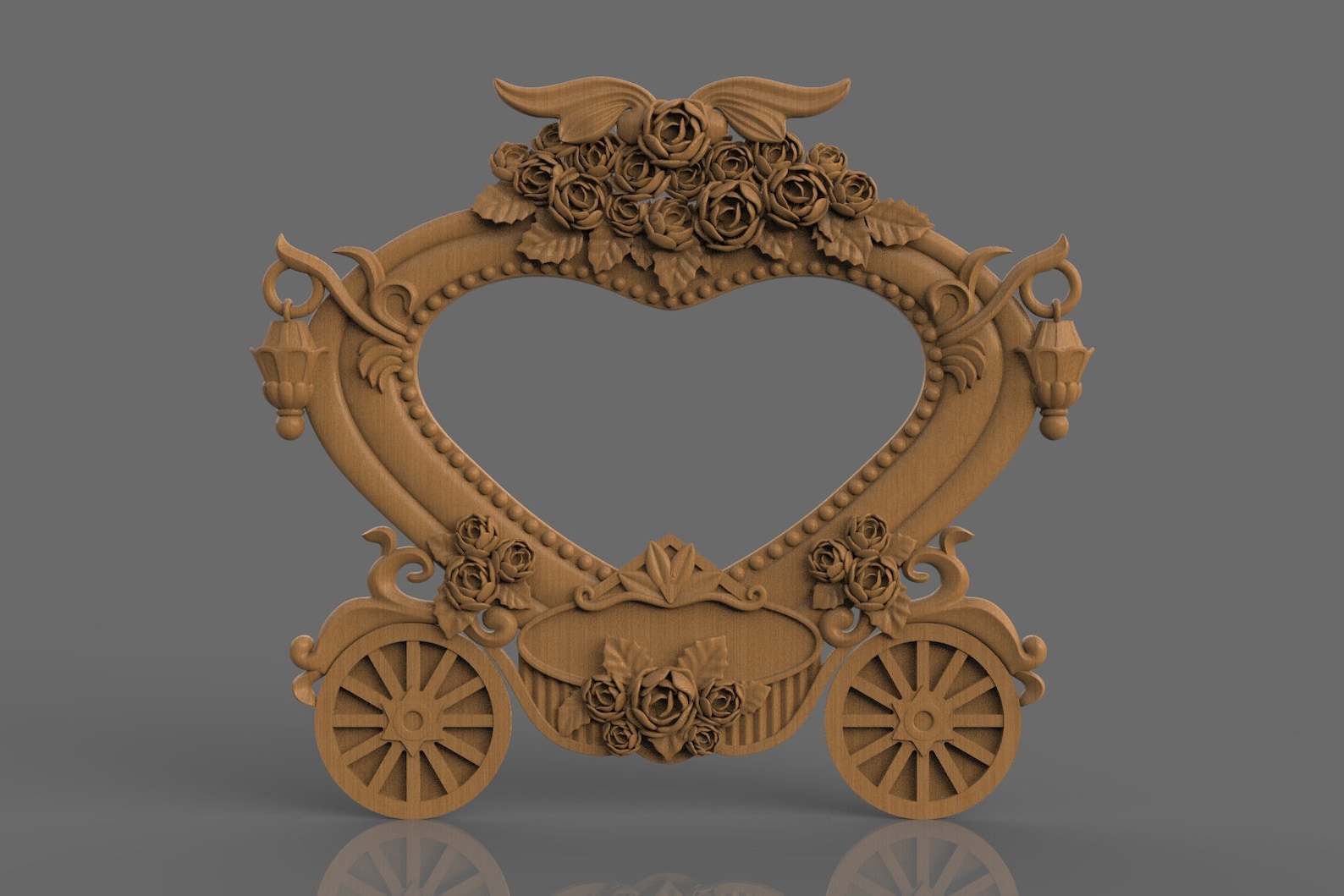 Pumpkin Carriage Photo Frame Stl Model for Cnc and 3d Printer File - Etsy