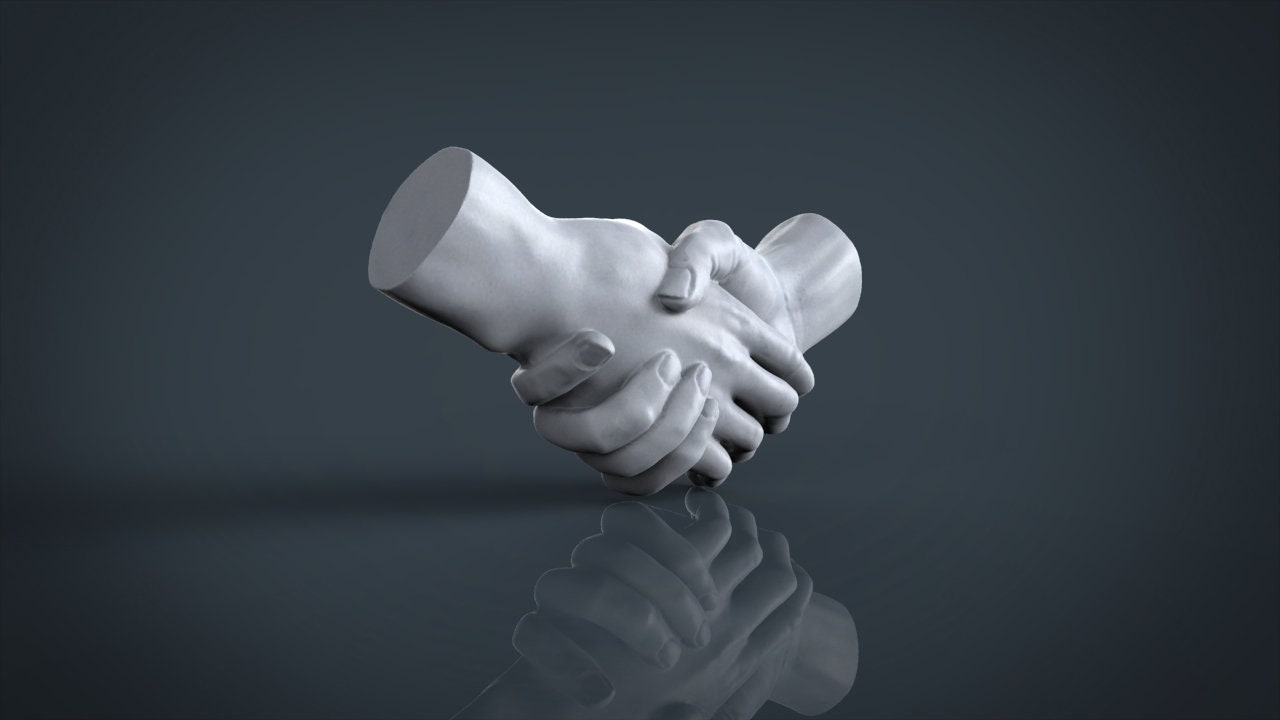 Shake Hands 3D Stl Model for Cnc and 3d Printer Digital File - Etsy