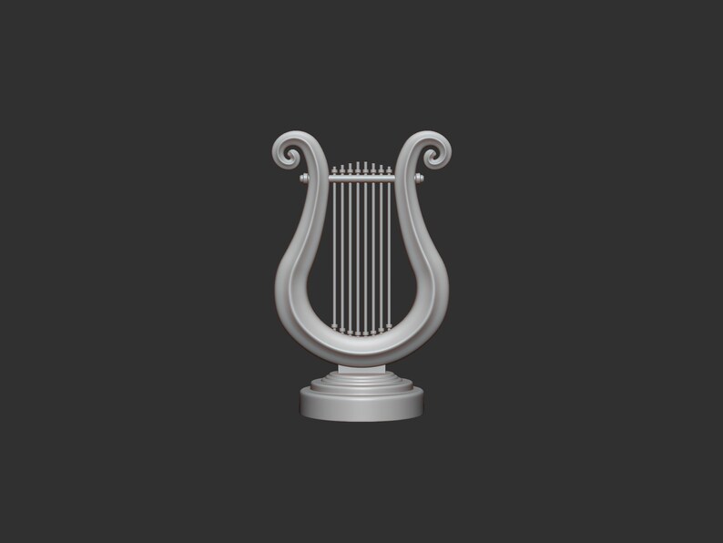 Golden Lyre 3D Model STL Digital File - Etsy