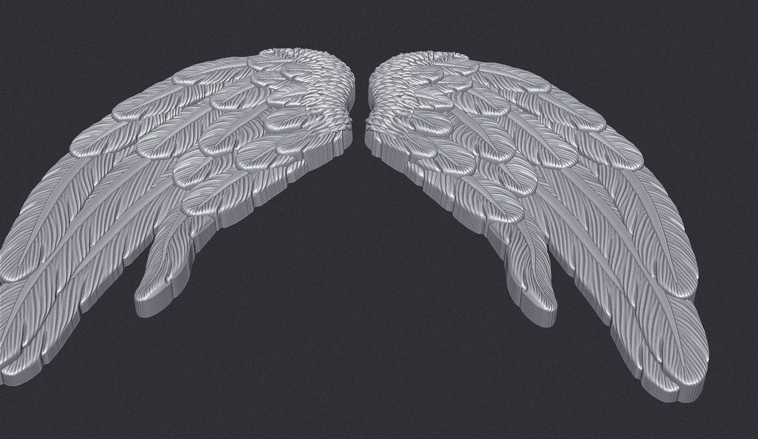Angel Wings 3D STL Model for CNC Router 3D Printer Engraver Carving ...