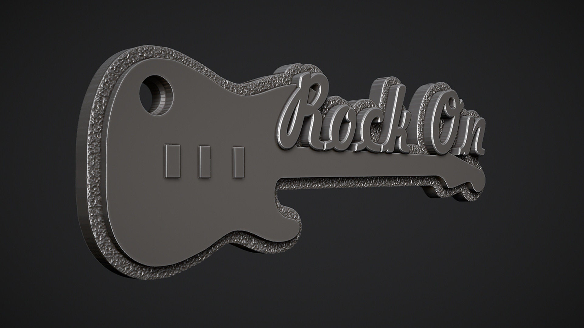Guitar Keychain 3D STL Model for 3D Printing or Cnc Milling, Digital ...