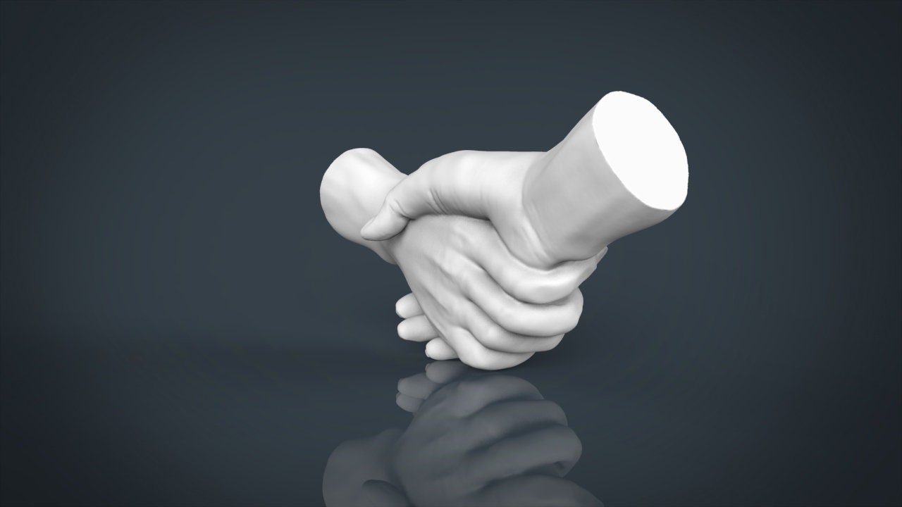 Shake Hands 3D Stl Model for Cnc and 3d Printer Digital File - Etsy