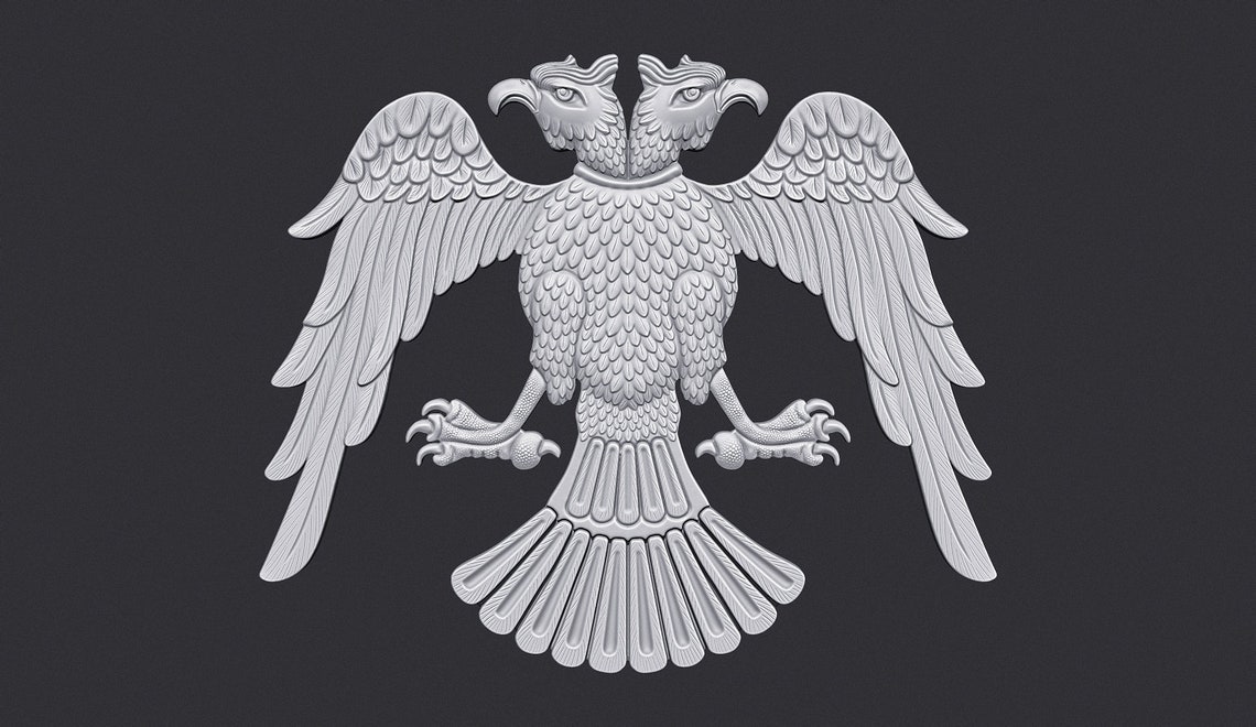 Two Headed Eagle Bas Relief 3D Stl Model - Etsy