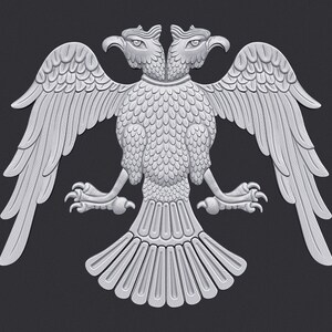 Two Headed Eagle Bas Relief 3D STL Model for CNC Router/3d Printer - Etsy
