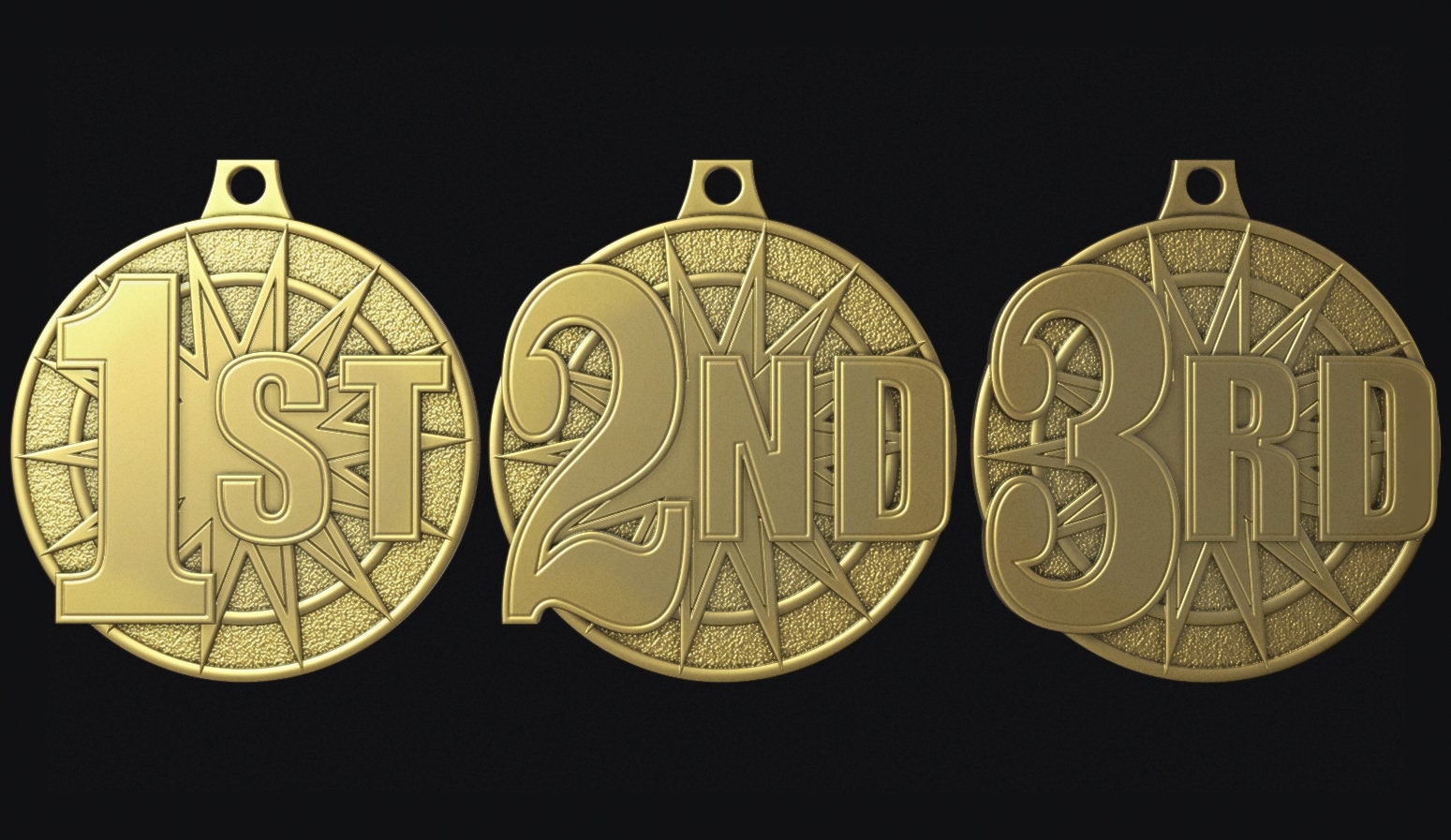 Award Medals Set 3D STL Model for CNC Router 3D Printer Engraver ...