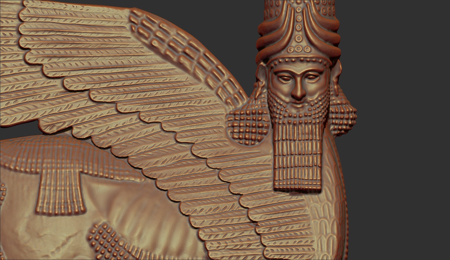 Assyrian Human Headed Winged Bull Stl Model for Cnc and 3d Printer ...