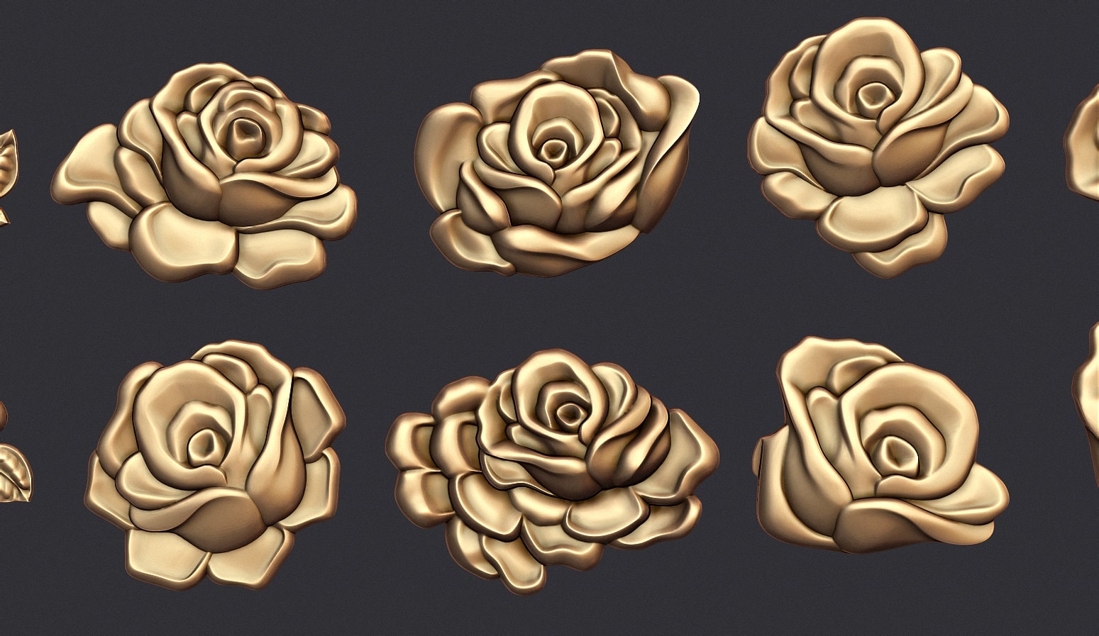 Roses Relief Set 3d Stl Model for Cnc and 3d Printer - Etsy