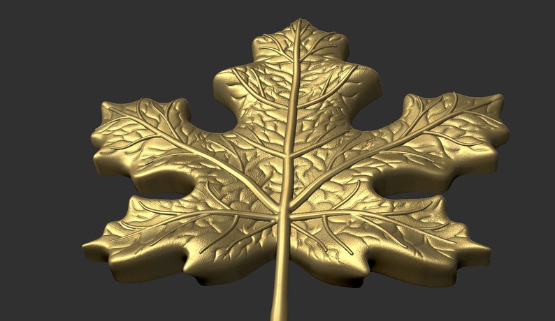 Maple Leaf 3D STL Model for CNC Router 3D Printer Engraver Carving ...