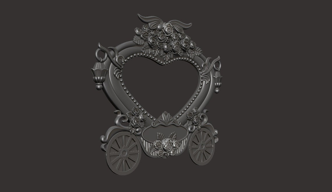 Pumpkin Carriage Photo Frame Stl Model for Cnc and 3d Printer - Etsy