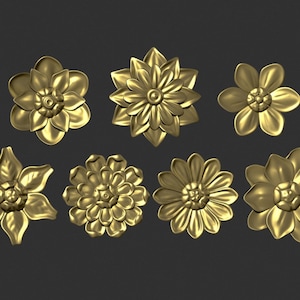 Flowers 3D STL Model for CNC Router or 3D Printer Digital Files - Etsy