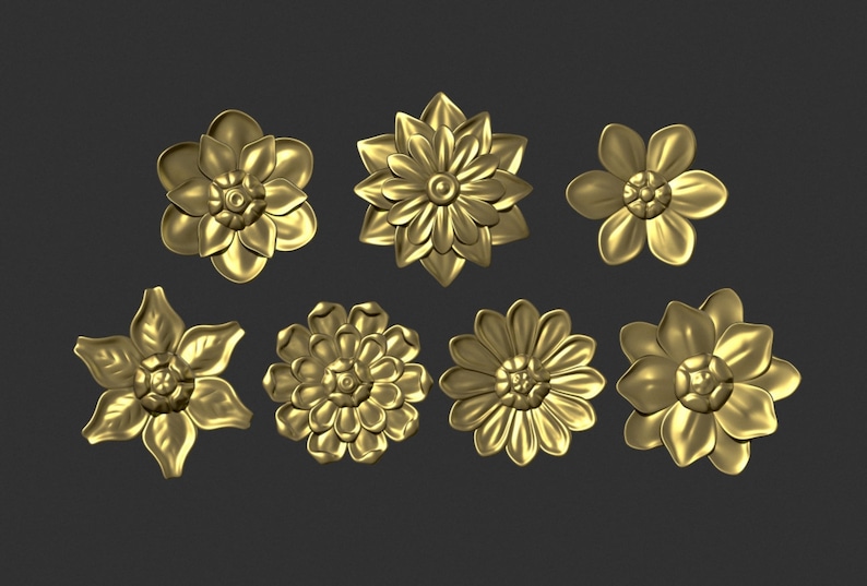 Flowers 3D STL Model for CNC Router or 3D Printer Digital Files - Etsy