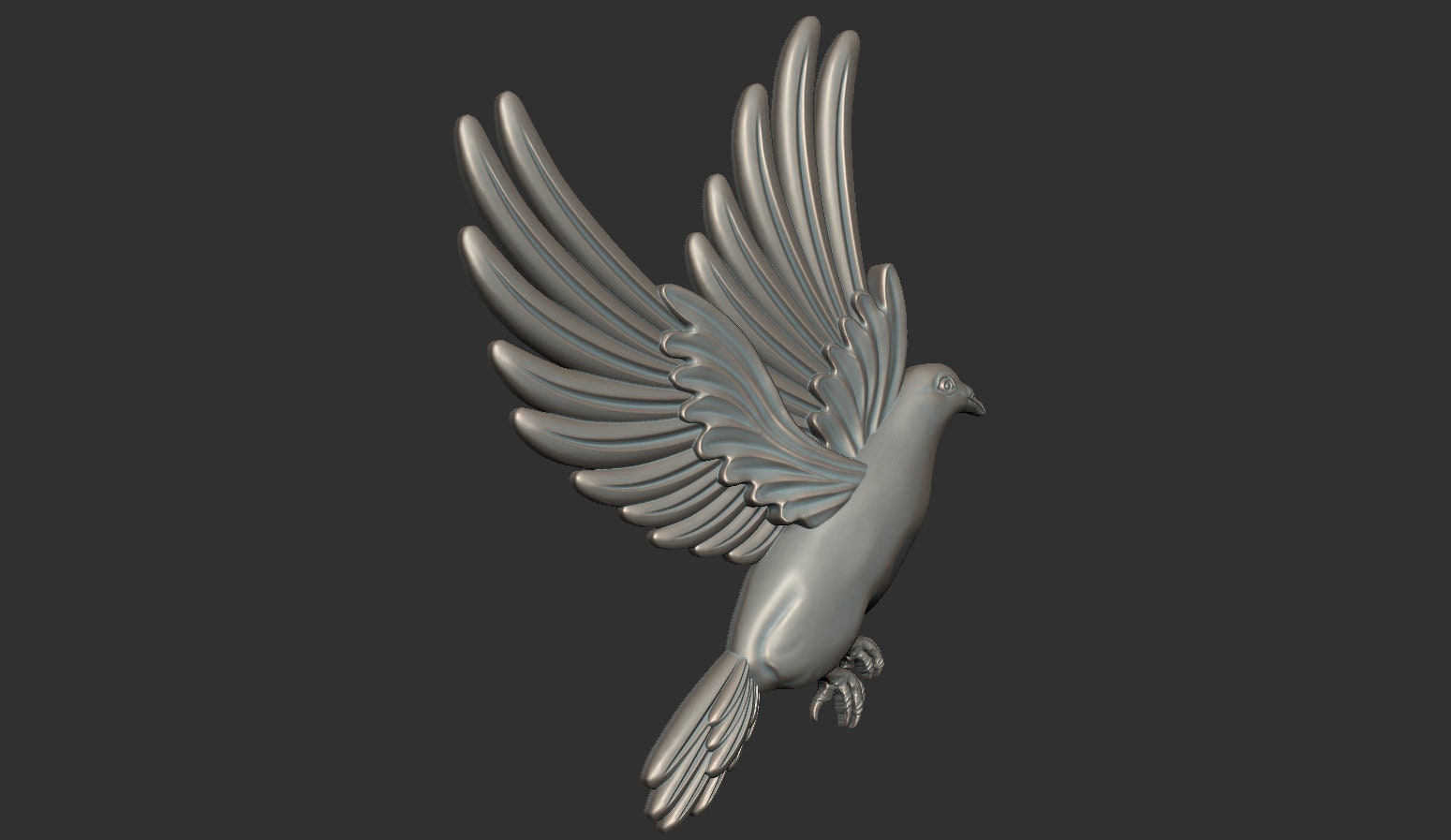 Dove 3D STL Model for CNC Router & 3D Printing | Peaceful Bird Relief ...
