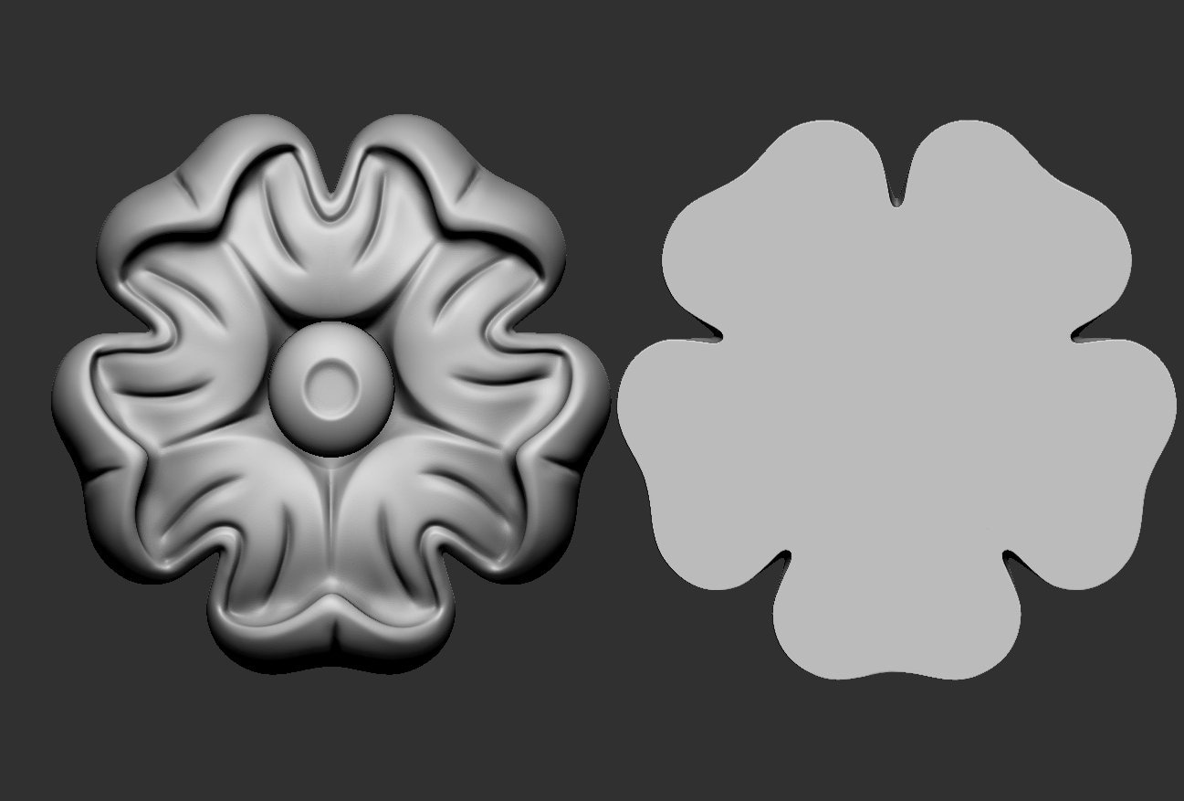 Round Rosette 3D STL Model for CNC Router or 3D Printer - Etsy