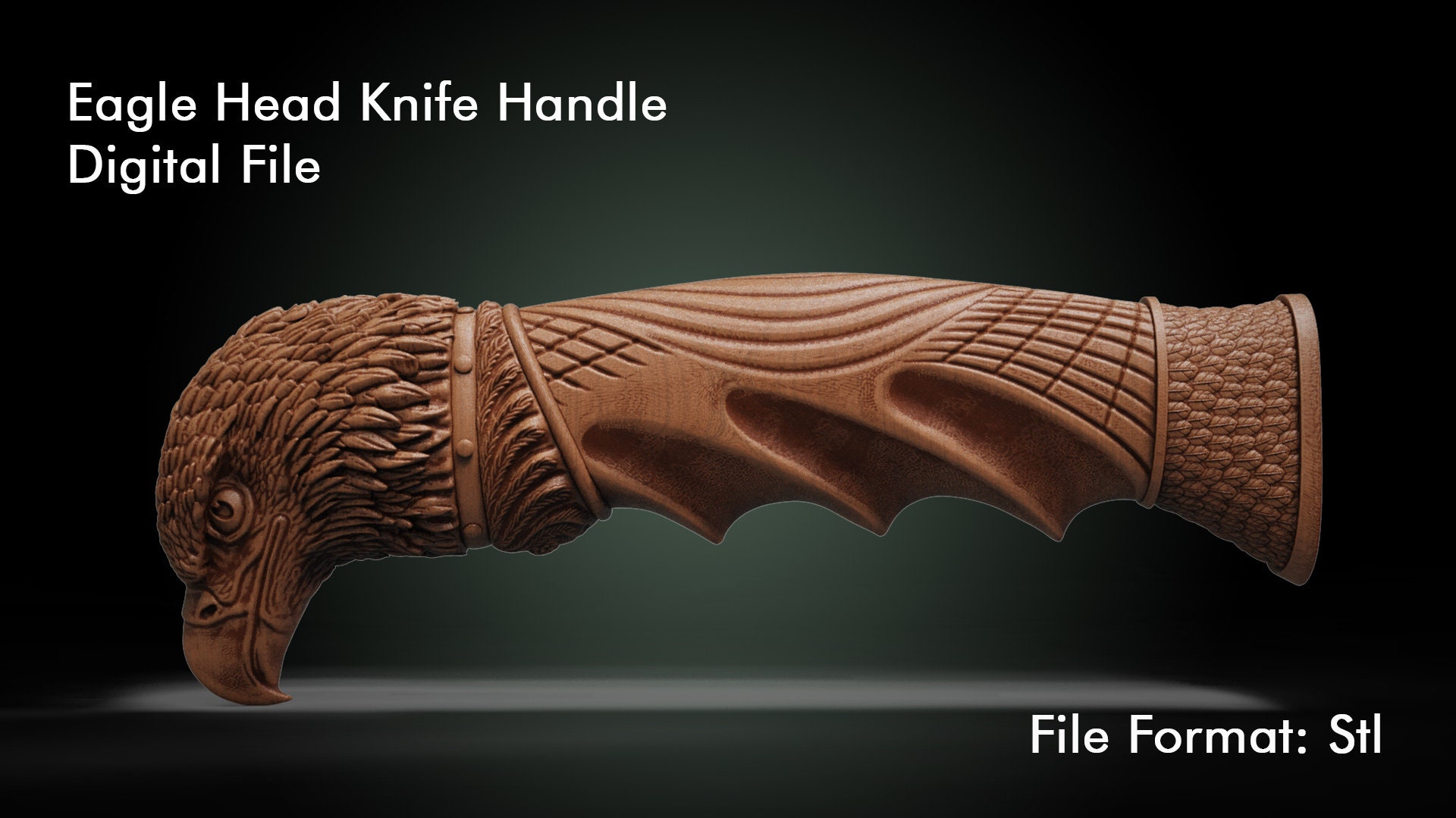 Eagle Head Knife Handle 3D Stl Digital File for Cnc Milling and 3d ...