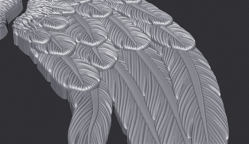 Angel Wings 3D STL Model for CNC Router 3D Printer Engraver - Etsy