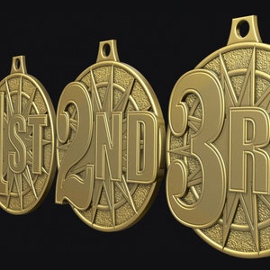 Award Medals Set 3D STL Model for CNC Router 3D Printer Engraver ...