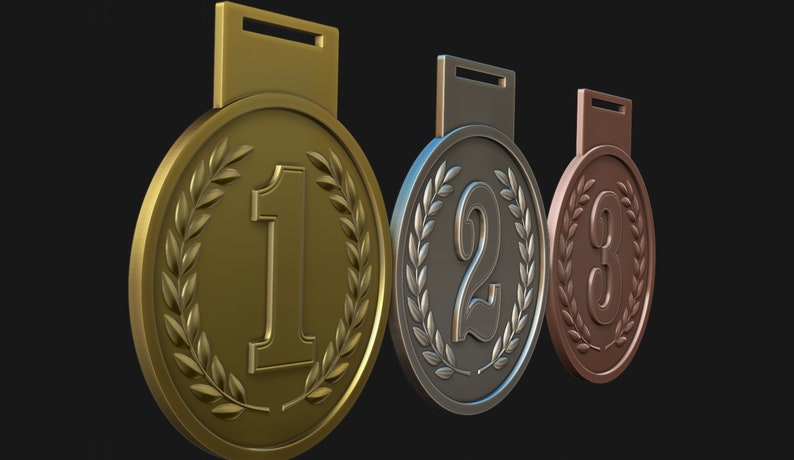 Award Medals Set 3D STL Model for CNC Router or 3D Printing - Etsy