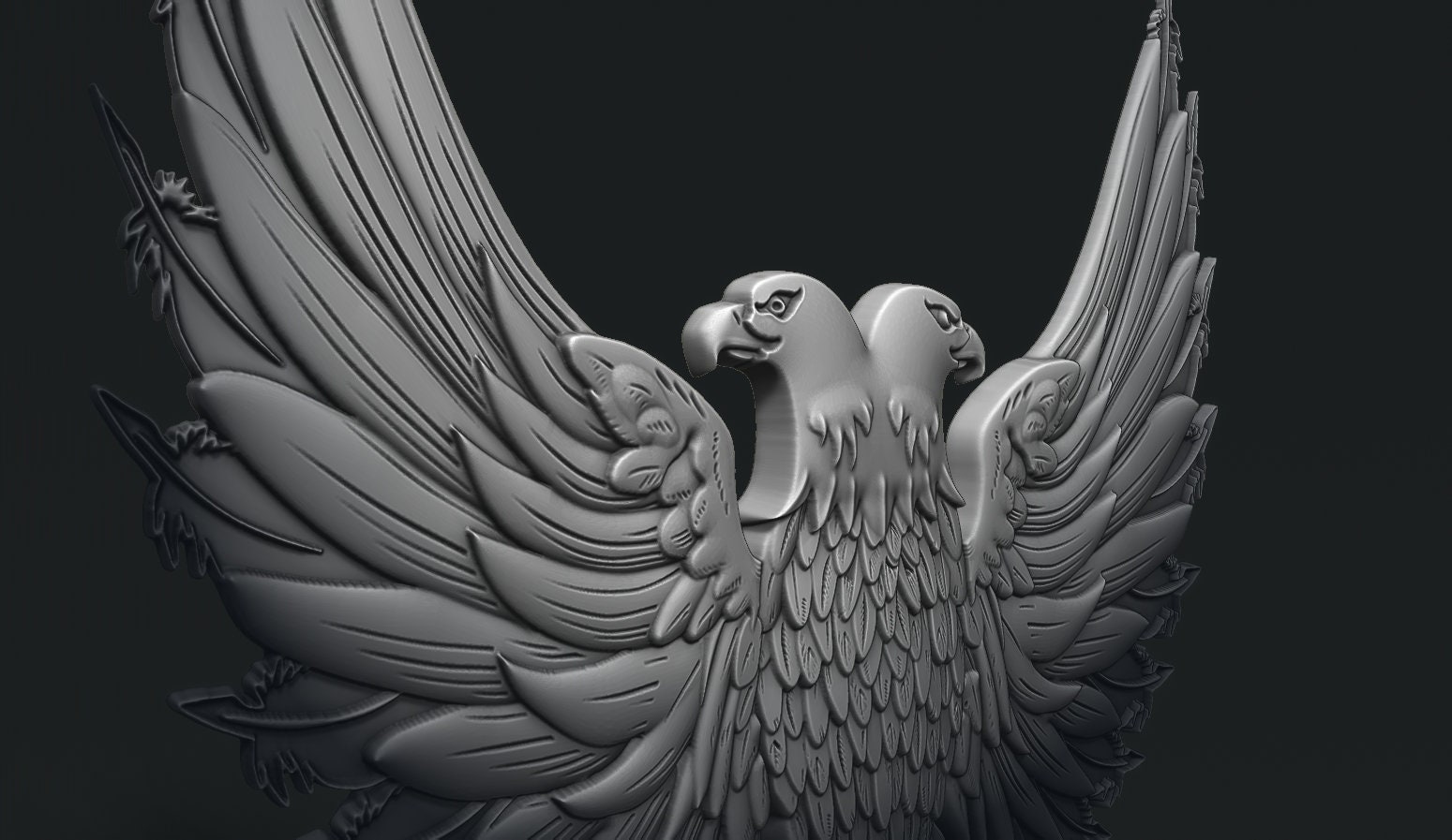 Two Headed Eagle 3D STL Model for CNC Router and 3D Printer Digital ...