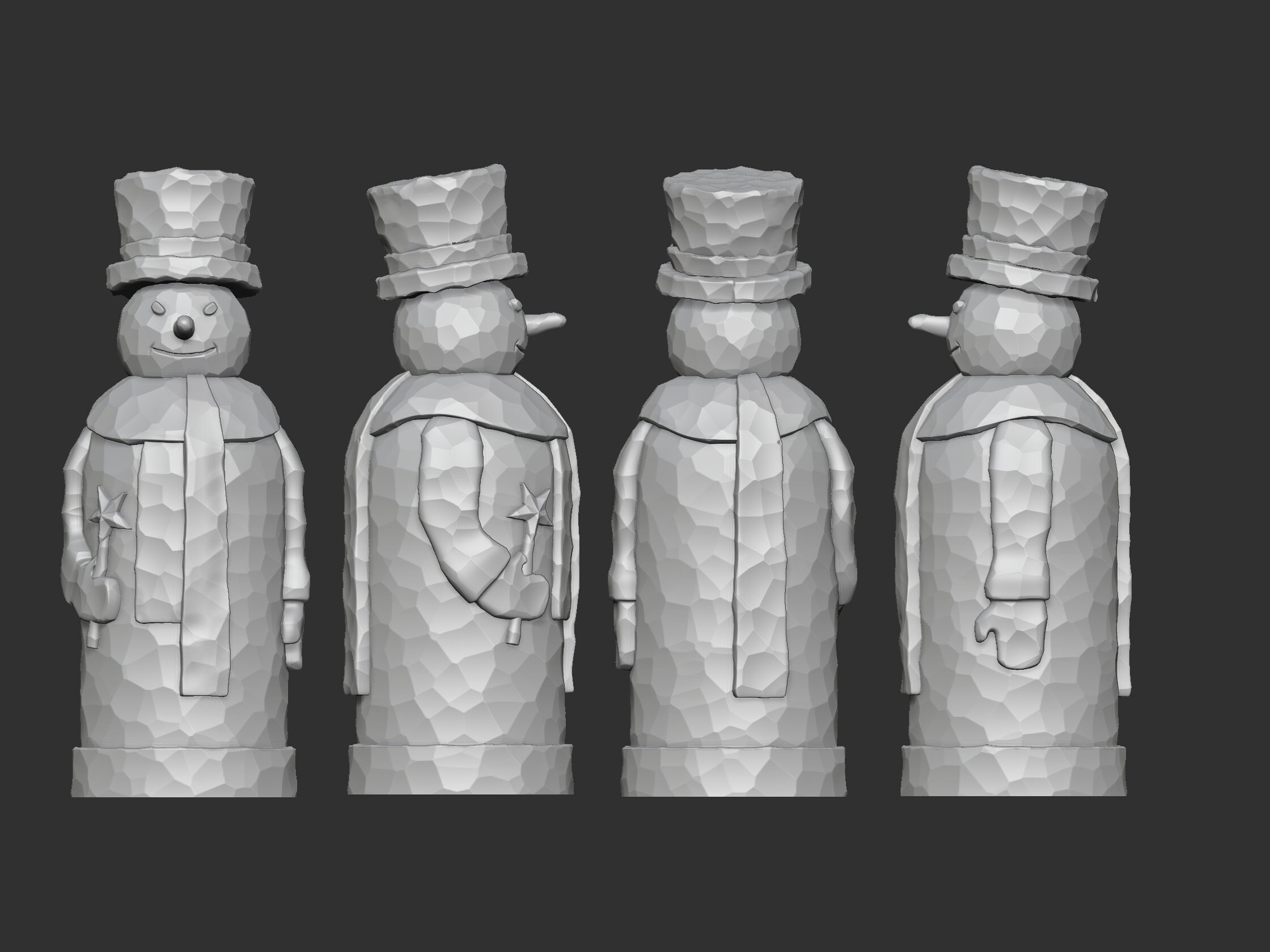 Snowman Figure 3d Stl Model Digital File for 3d Printing - Etsy