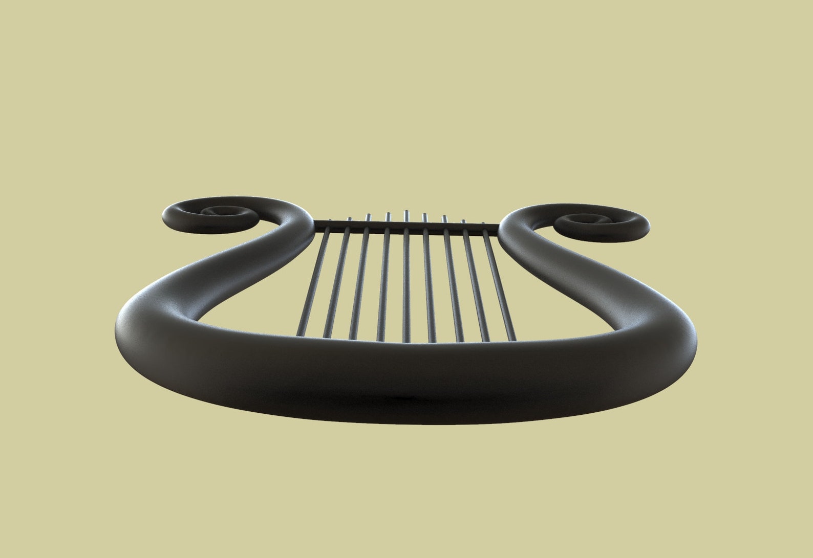 Golden Lyre Printable 3d Stl Model for Cnc and 3d Printer Digital File ...