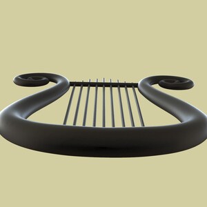 Golden Lyre Printable 3d Stl Model for Cnc and 3d Printer Digital File ...