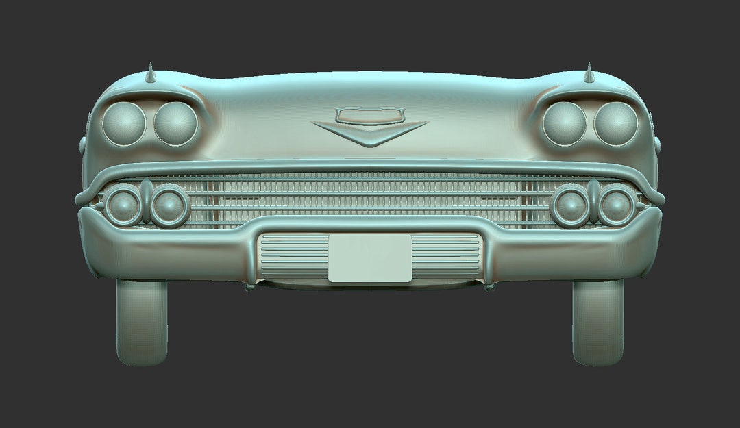 1958 Chevrolet Impala 3D Model STL File: CNC Router & 3D Printer ...