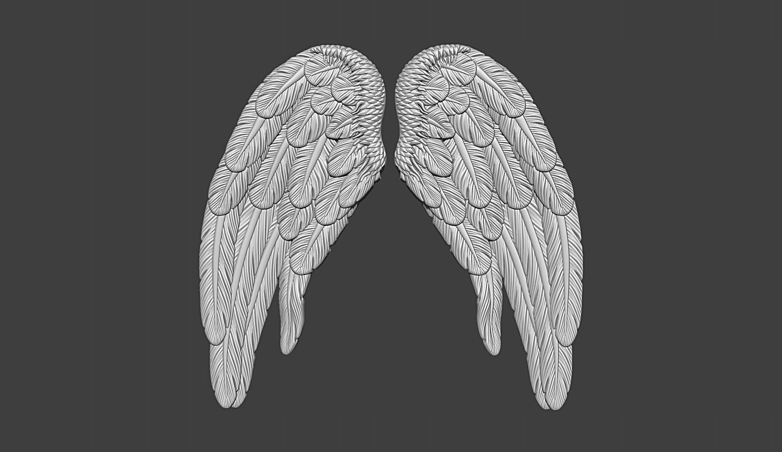 Angel Wings 3d Stl Model For Cnc Router 3d Printer Engraver Carving