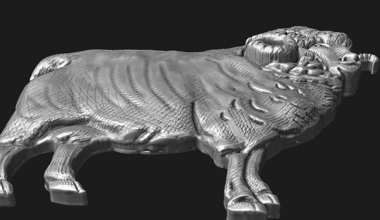 Ram Bas Relief 3D STL Model for CNC Router and 3D Printer Digital File ...