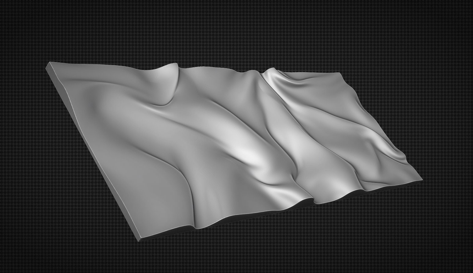 Drapery Wall Art Panel 3D STL Model for CNC Router or 3D - Etsy