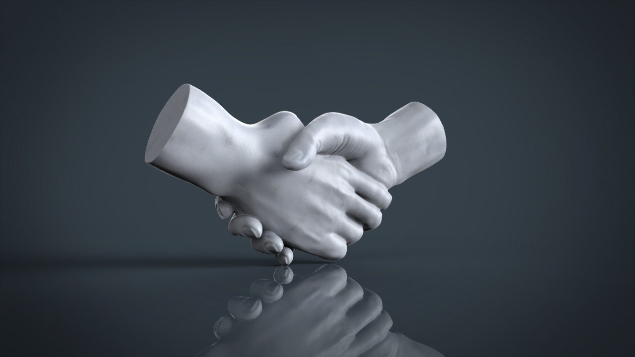 Shake Hands 3D Stl Model for Cnc and 3d Printer Digital File - Etsy