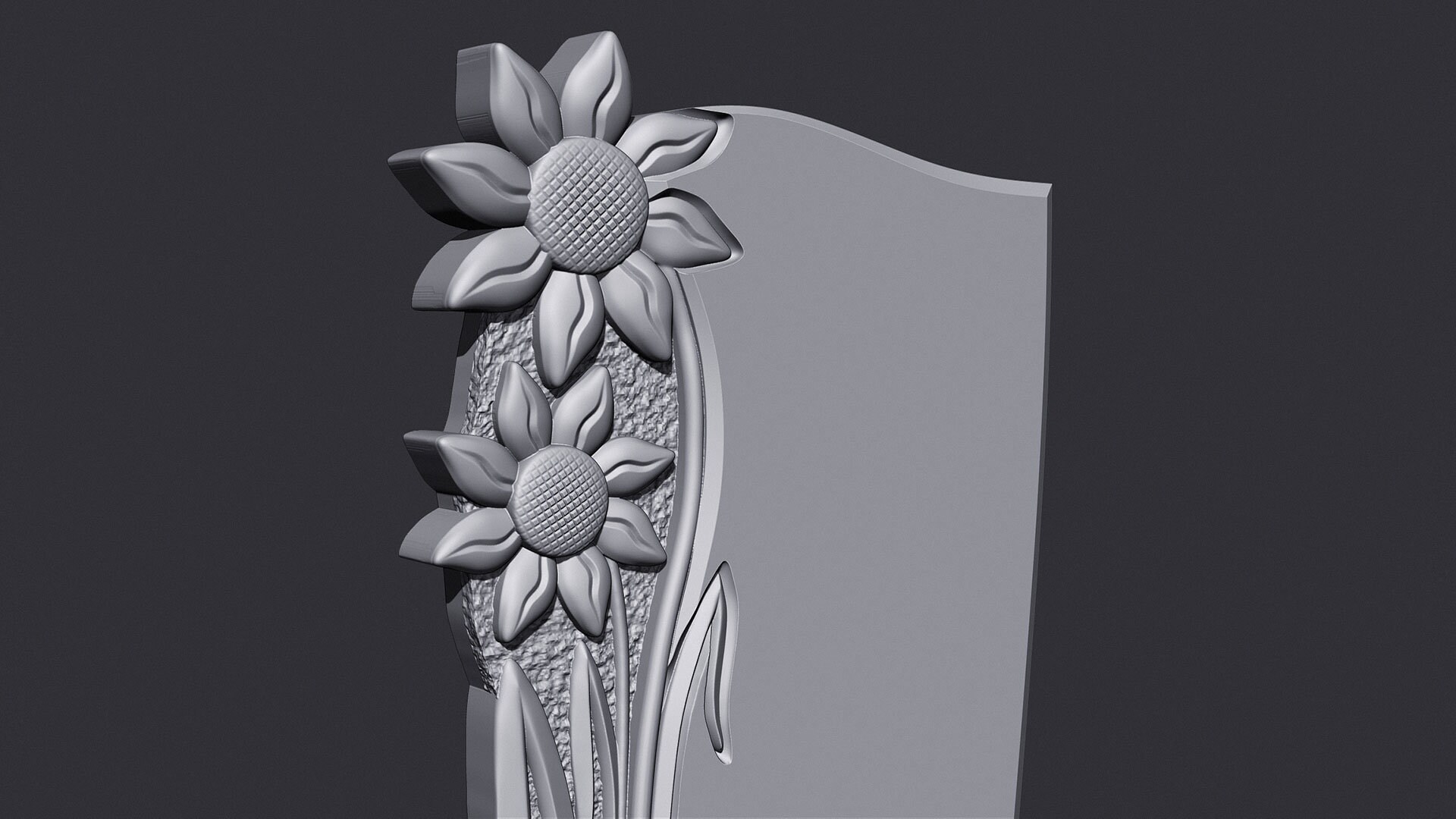 Flower Tombstone 3D Stl Model Cnc Engraving Digital File - Etsy